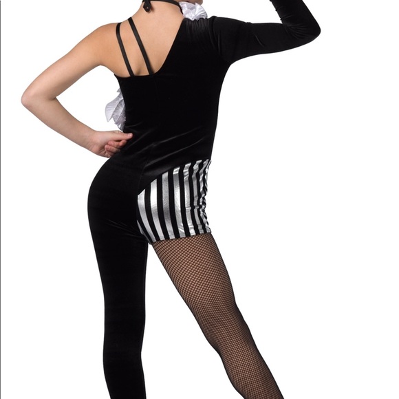 Dansco | Dresses | Dansco Jazz Unitard Costume Black White Adult S M ...